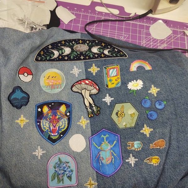 Tiny Beetle Patch, Unicorn Beetle Patch, Iron on Patch, Embroidered ...