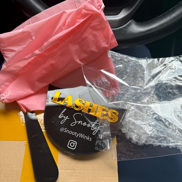 Handheld Mirror Social Media Prop | Personalized Eyelash Technician ...