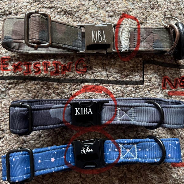 Wide Camo Dog Collar With Gun Metal Quick Release Buckle, Custom Laser ...