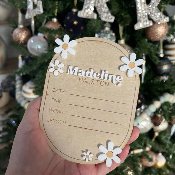 Birth Stat Sign for Baby | Baby Birth Announcement | Birth Stat Sign ...