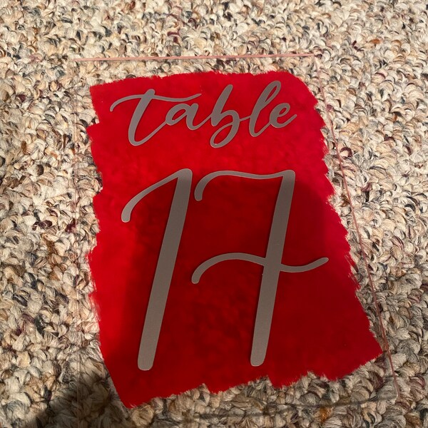 Back Painted Acrylic Wedding Table Number Sign - Etsy