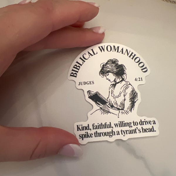 Black Font Biblical Womanhood Sticker for Her Jael Sticker Reformed ...