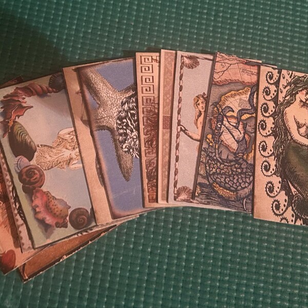 Mystic Mermaid Fortune Teller Cards, Party Favor, Beach Wedding, - Etsy