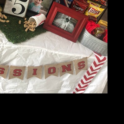 Baseball Party Decor Our ORIGINAL Baseball Ribbon Party Table Runners ...