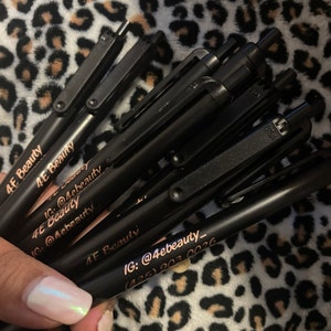 Custom Personalized Clear Stick Pens With Matching Trim & Imprint ...