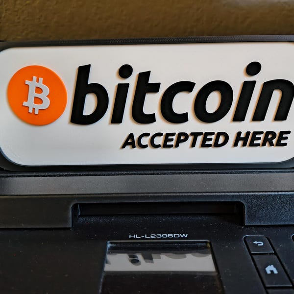 Bitcoin Accepted Here Sign! - Etsy