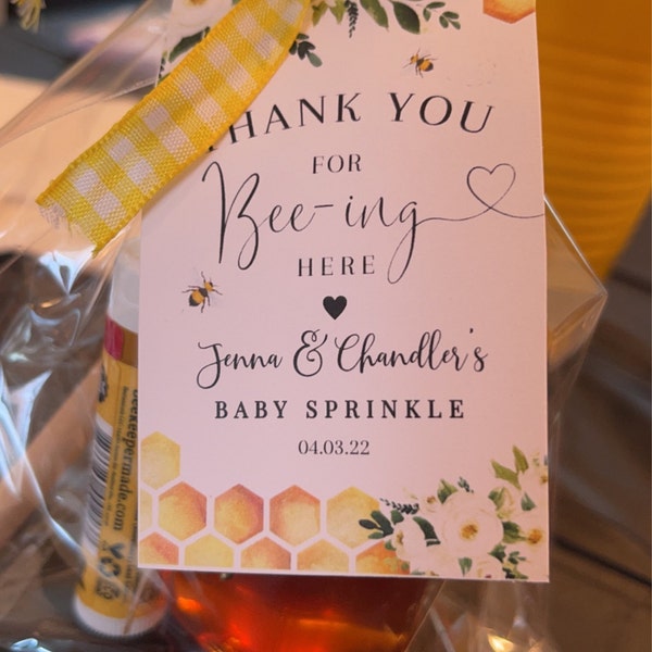 Editable Rustic Honey Bee Bumble Bee Baby Shower Thank You for Being ...