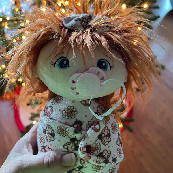 Swaddle Baby Doll "woodland" Print Minky Handmade Waldorf Inspired ...