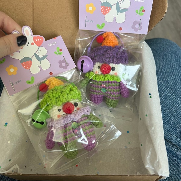 Clown Keychain, Crochet Amigurumi, Keychain,handmade, Gifts - Etsy