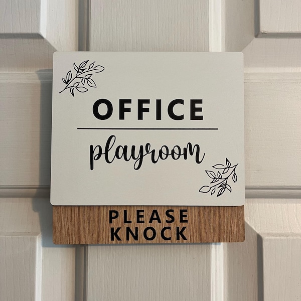 Custom Office Door Sign, Rotating Status Plate, Professional Business ...