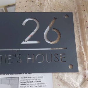 House Wall Plaques UK Luxe A4 Precision Laser Cut Acrylic House Number ...