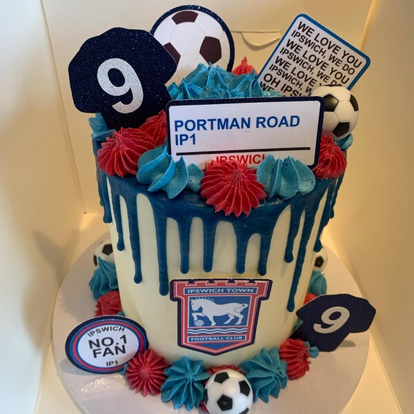 Chelsea Themed Cake Topper Personalised With Name and Age - Etsy UK