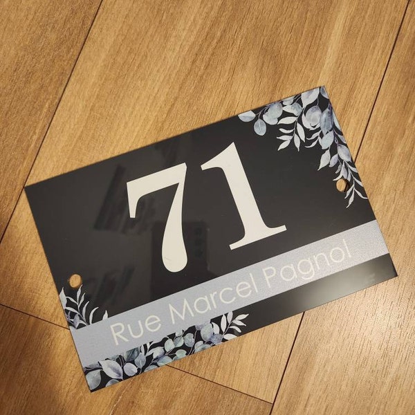 Modern Anthracite House Number Sign No Number Thin Stainless Steel ...