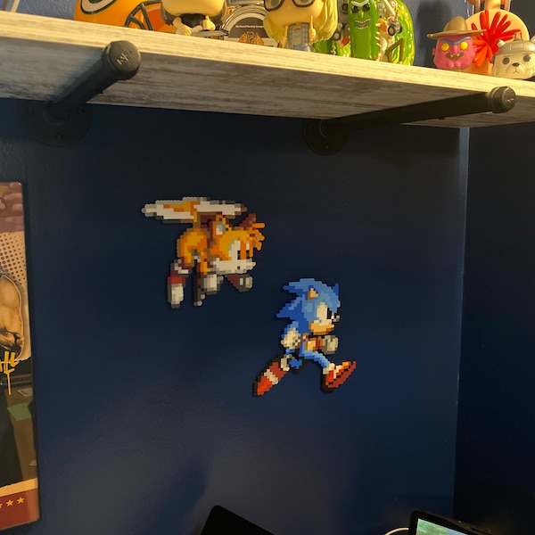 Sonic Perler Bead Sprite: 8-bit Pixel Art Decoration - Etsy
