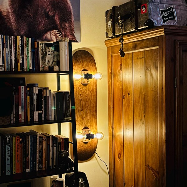 Skateboard Lamp Checkerboard - Etsy