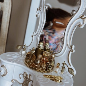 Miniature Gold and Red Vanity Tray Miniature Perfume Bottles - Etsy