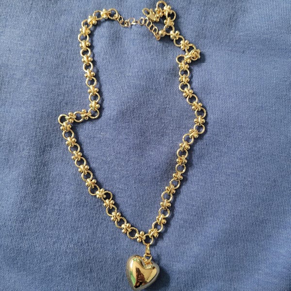 18k Gold-filled • Elegant Large Staple Chain • Solid Link Necklace ...