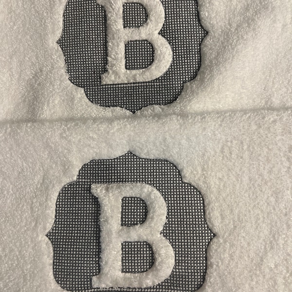 Embossed Machine Embroidery Alphabet, Monogram Towel Font, 5 Sizes, A-Z ...