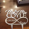 Infinity Symbol With Love, Mr and Mrs Cake Topper, Personalized With ...