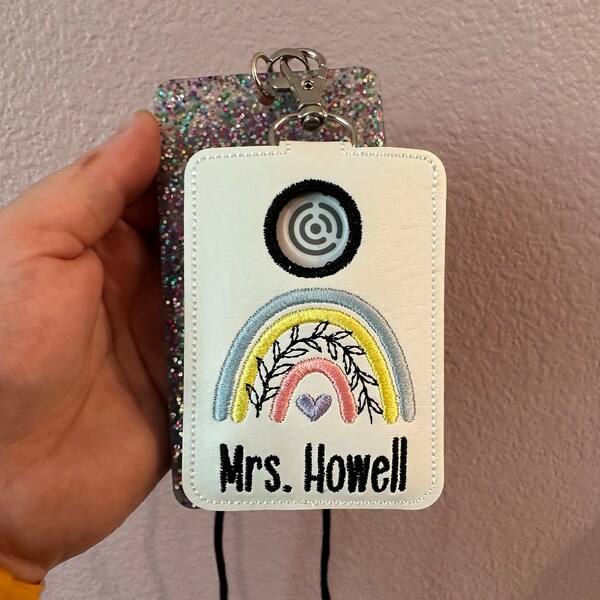 Alarm ID Badge Holder, Alarm Holder Key Ring, Vertical ID Card Case ...