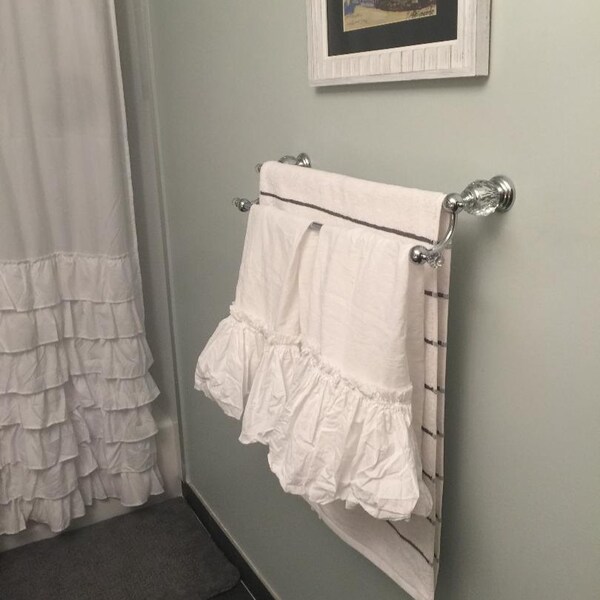 Ruffled Tea Towel | Flour Sack Towels | Cotton Ruffles | Tea Towel ...