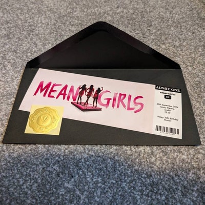 Personalised Musical Theatre Ticket, Show, Theatre, Musical ...