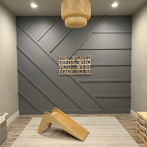 The World Needs Who You Were Made to Be Wooden Wall Art | Kids Wall ...
