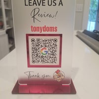 Social Media Sign, Qr Code Sign, Acrylic Business Sign, Qr Code Payment ...