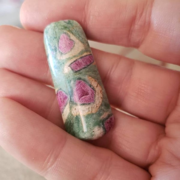 Ruby in Fuchsite Tumbled Stone - Multiple Sizes Available - Tumbled Ruby in Fuchsite Crystal ...