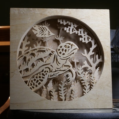 C73-turtle Scroll Saw Pattern pdf, Dxf, Svg, Eps - Etsy