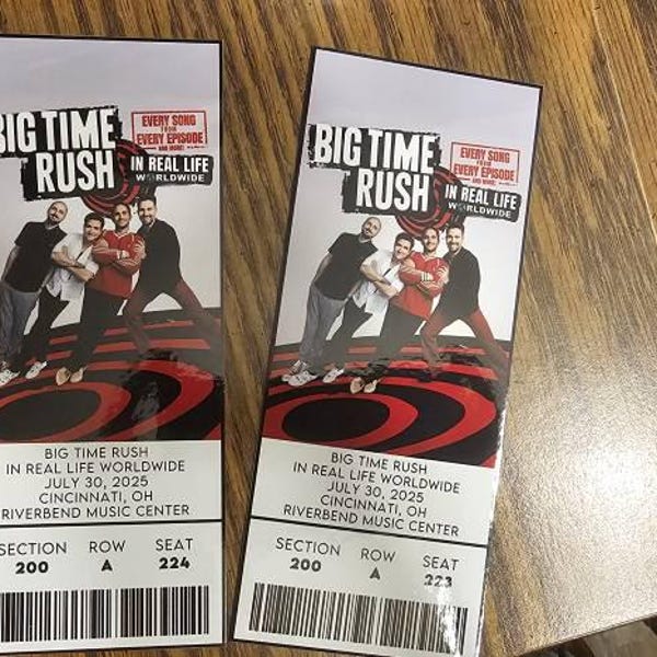 Physical Ticket Custom Personalized Laminated Concert Event Ticket ...