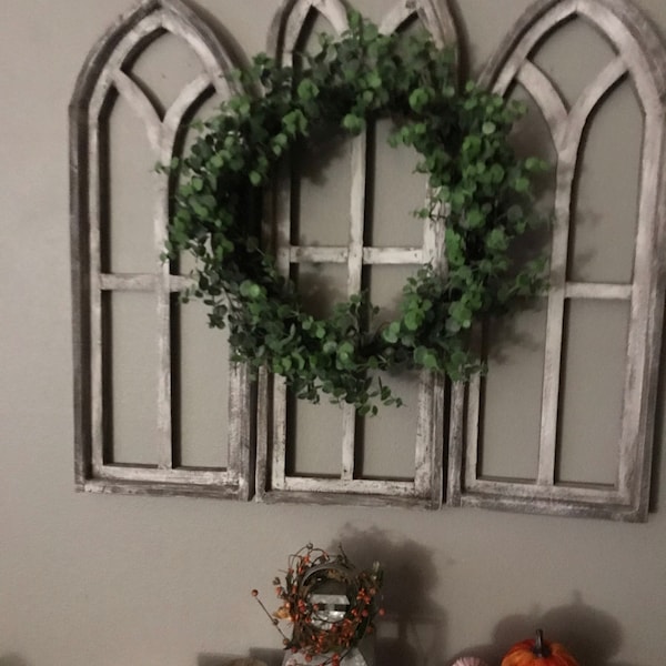 Ivory Point Farmhouse Wooden Wall Window Arches Set of 2 -3 Sizes ...