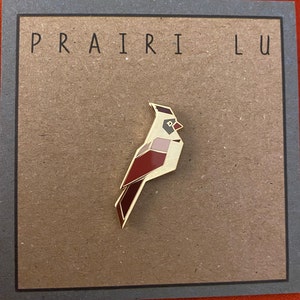 Female Cardinal Enamel Pin Enamel Pin, Cardinal, Birds, Lapel Pin ...