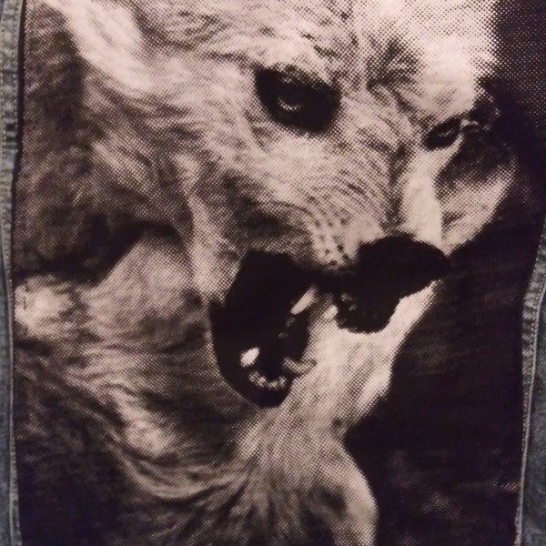 Wolf Back Patch Crust Nature Forest - Etsy
