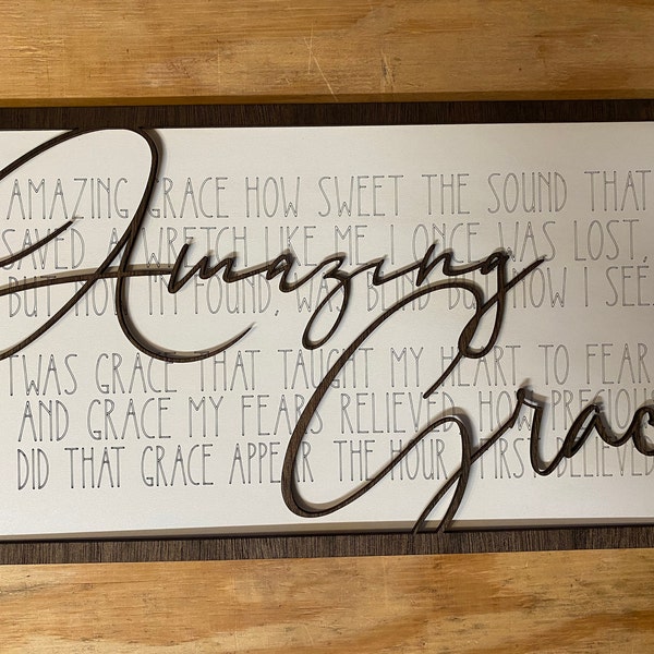 Amazing Grace SVG Digital File GLOWFORGE Laser Ready - Etsy
