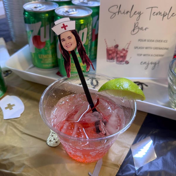 Nurse Drink Stirrers | Nursing Graduation Party Decorations | Face With ...