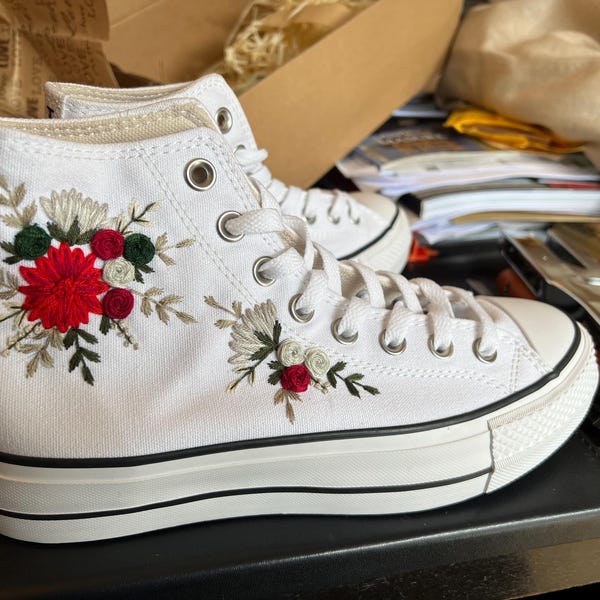 Embroidered Converse/custom Converse Chuck Taylor 1970s/custom ...