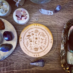 Pendulum Board Kit Herbal Wooden Scrying Board Plants Medicine ...