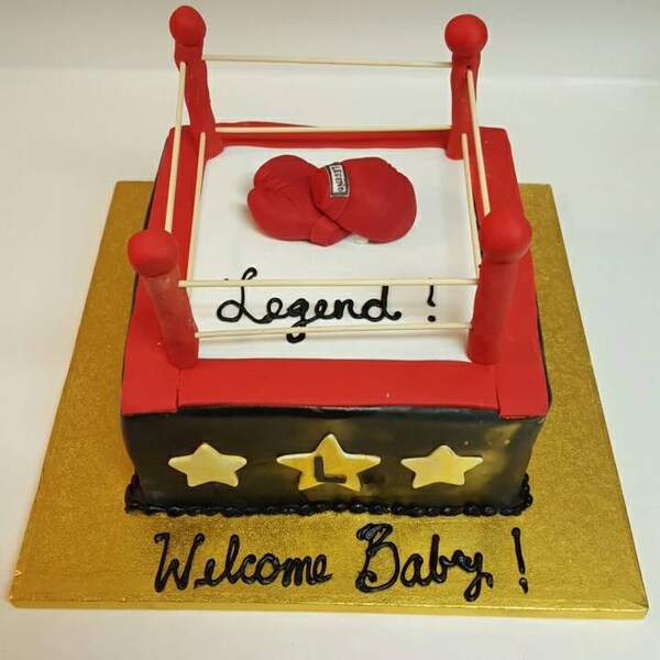Boxing Gloves Cake Topper, Fondant, Boxing Gloves Cake Decorations ...