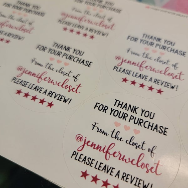 Poshmark Sticker, From the Closet Of, Posh Love Review Stickers ...