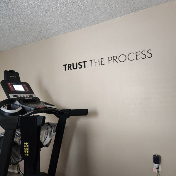 Trust the Process Wall Decal | Home Gym Decor, Motivational Wall Art ...