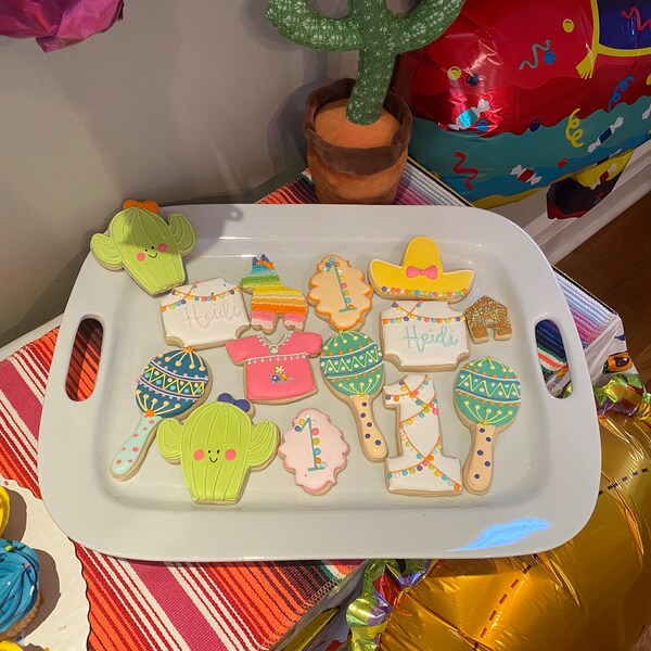 Personalized Fiesta Cookies - First Fiesta Birthday Party Favor - Cinco ...