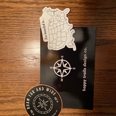State Stickers, Travel Stickers, US Map Sticker, Where I've Been ...