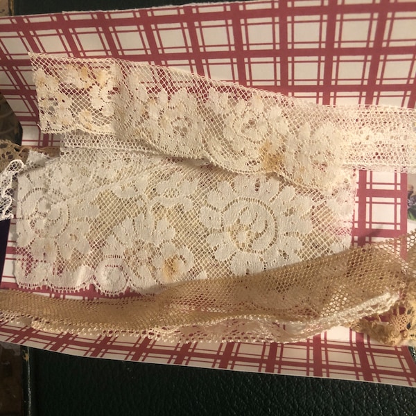 Beautiful Antique and Vintage Lace and Trim Grab Bag. 14 Different ...
