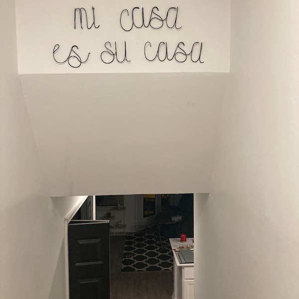 Mi Casa Es Su Casa Sign | Wire Word Sign | Bedroom Sign | Guest Room ...