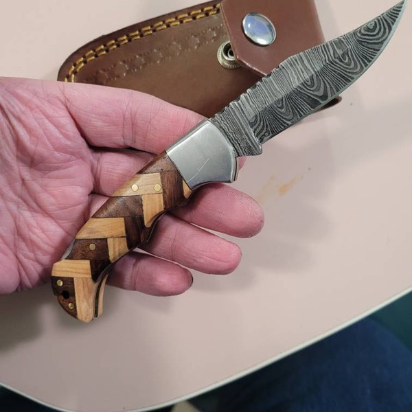 Handmade Damascus Cheese Knife Set of 5 Pcs With Olivewood Handle ...