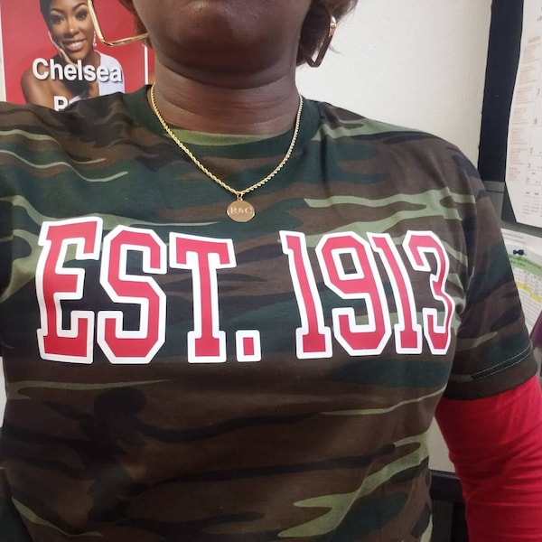 Established 1913 - Short Sleeve / Sorority / Camo T-shirt - Etsy