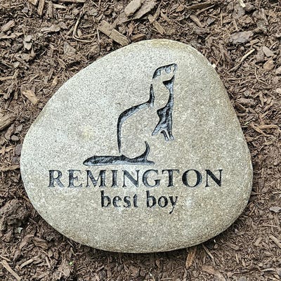RAT MEMORIAL 7/8 STONE approx. Size 3 Designs to Choose From Engraved ...