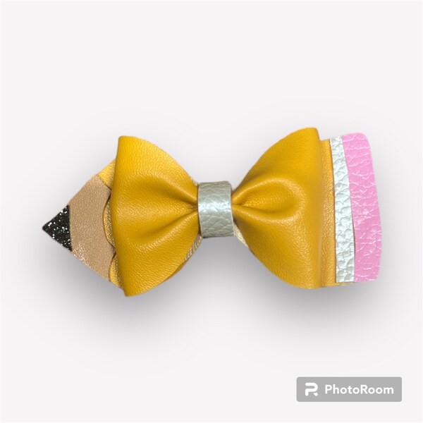 Pencil Pinch Bow Digital Template | Pinch Bow Template | Hair Bow SVG ...