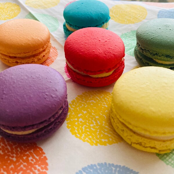 Rainbow Macaron Cookies /bestseller Party Macarons in Delicious ...